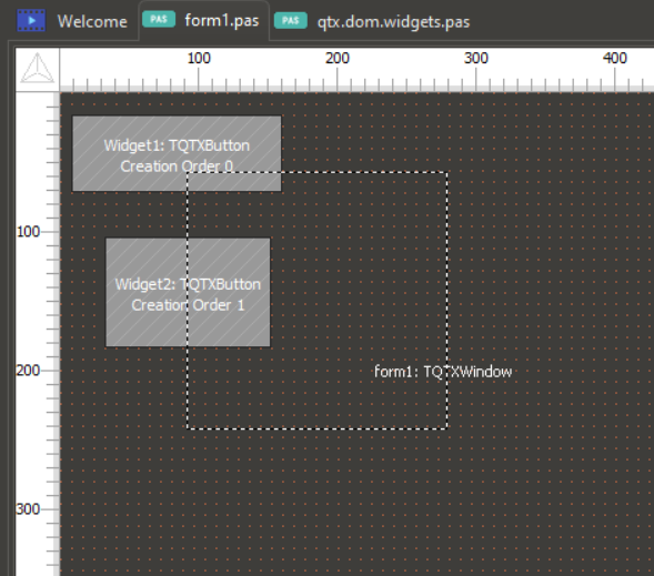 The form designer – Quartex Pascal
